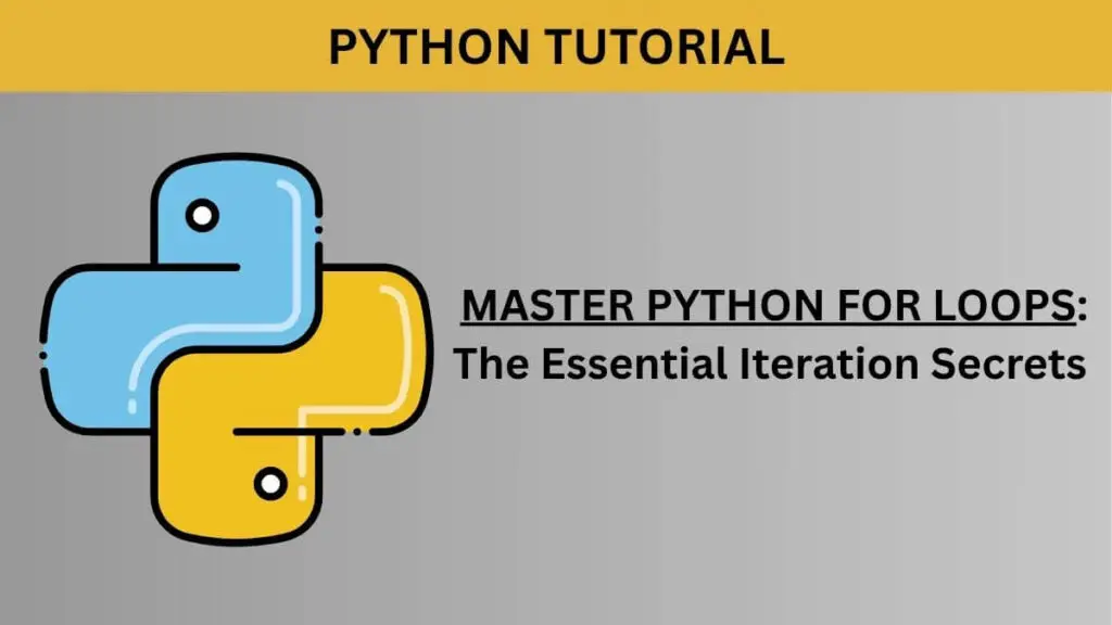 Python for loop tutorial featured image showing sequence iteration and ...